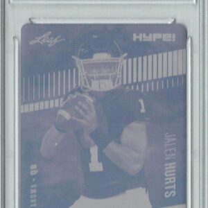 Jalen Hurts 2020 Leaf HYPE! #28 1/1 Printing Plate Magenta Rookie Card PGI 10