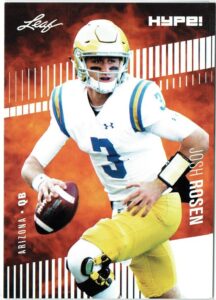 josh rosen 2018 leaf hype! football rookie 25 card lot arizona #6