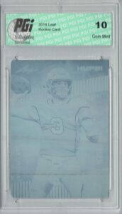 josh rosen 2018 leaf hype! #6a rare cyan plate 1 of 1 rookie card pgi 10