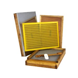 hoover hives 8 frame langstroth beehive parts kit dipped in 100% beeswax includes telescoping top cover, oval bee escape, inner cover, screened bottom board, entrance reducer & queen excluder