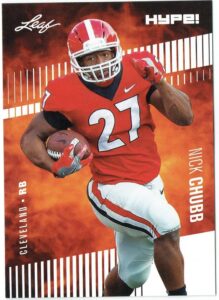 nick chubb 2018 leaf hype! football rookie 25 card lot cleveland #9