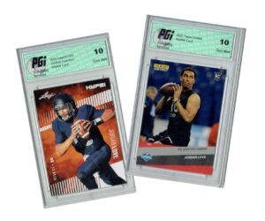 jordan love 2020 leaf hype! #33, panini instant #4-2) rookie card lot pgi 10