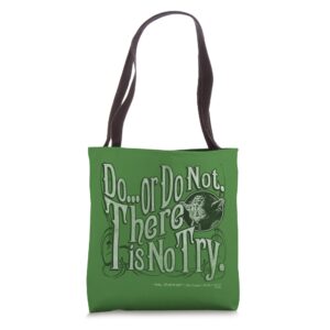 star wars yoda do or do not there is no try tote bag