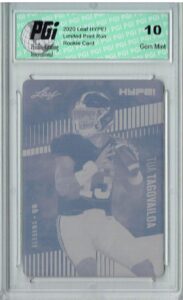 tua tagovailoa 2020 leaf hype! #29 1/1 printing plate magenta rookie card pgi 10