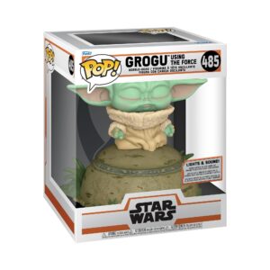 funko pop! deluxe: mandalorian - the child (grogu) using the force (lights and sounds) collectible vinyl bobblehead