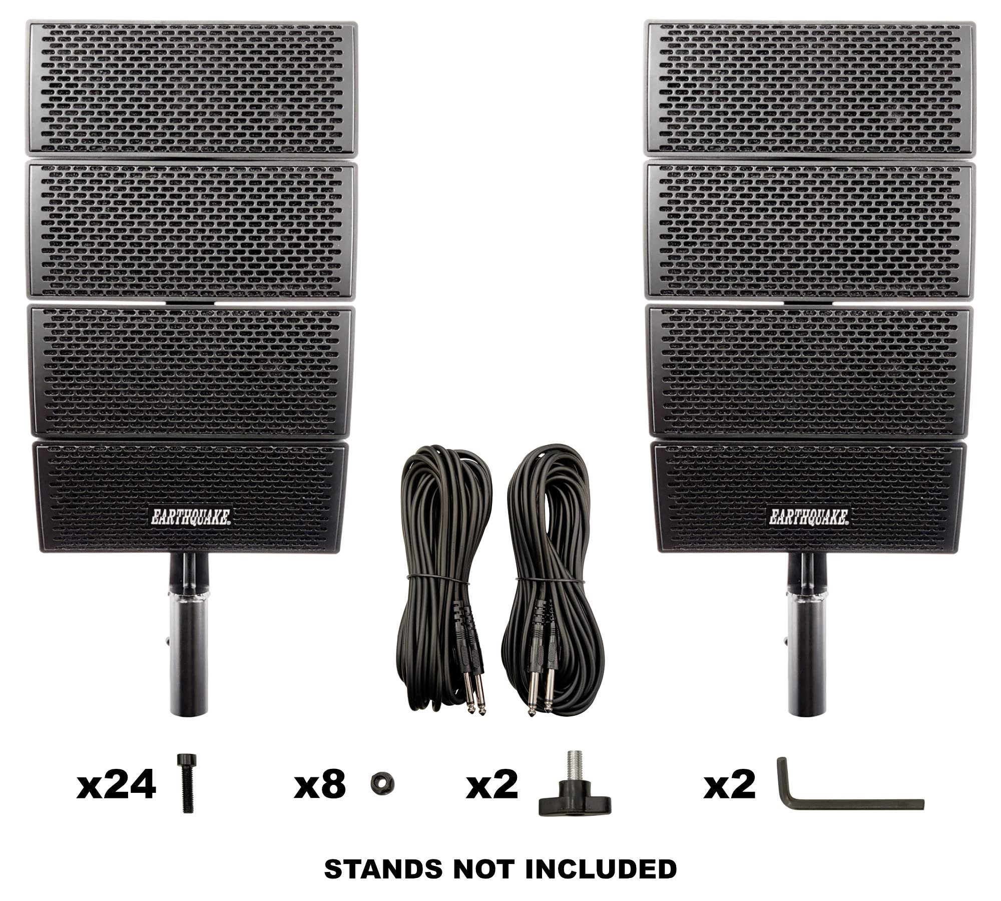 Earthquake Sound DJ-Array Gen2 4x4" Line Array Loudspeaker System, Set of 2, Black