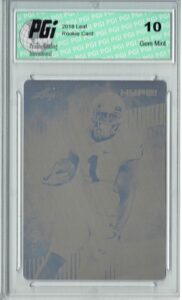 sony michel 2018 leaf hype! #7 rare black plate 1 of 1 rookie card pgi 10