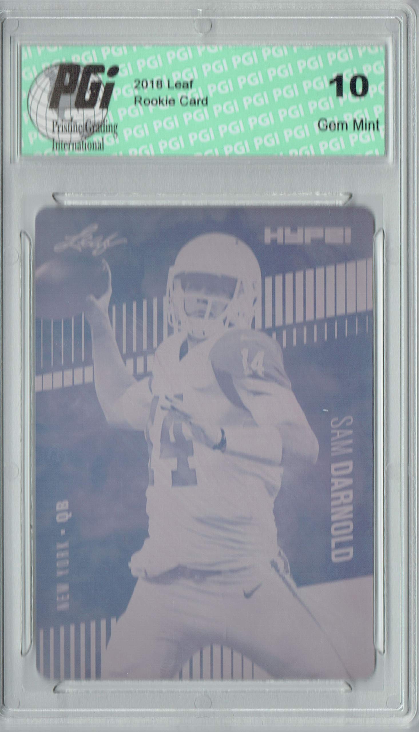 Sam Darnold 2018 Leaf HYPE! #4A Rare Magenta Plate 1 of 1 Rookie Card PGI 10