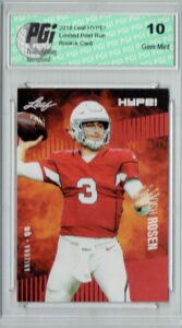 josh rosen 2018 leaf hype! #6a red sp, limited to 5 made rookie card pgi 10