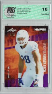 leighton vander esch 2019 leaf hype! #16 the 1 of 10 rookie card pgi 10