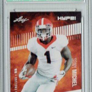 Sony Michel 2018 Leaf HYPE! #7 2 Card Lot Rookie Card PGI 10