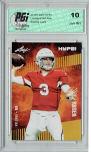 josh rosen 2018 leaf hype! #6a the #1 of 25 rookie card pgi 10