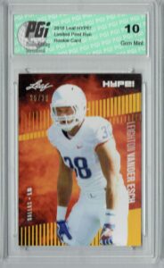 leighton vander esch 2018 leaf hype! #16 gold sp only 25 made rookie card pgi 10