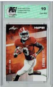 calvin ridley 2018 leaf hype! #8 only 5000 made rookie card pgi 10