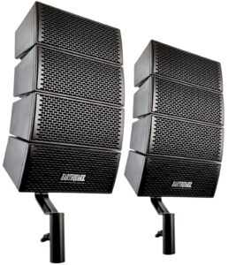 earthquake sound dj-array gen2 4x4" line array loudspeaker system, set of 2, black