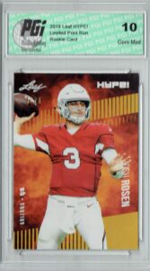 josh rosen 2018 leaf hype! #6a jersey #3/25 rookie card pgi 10