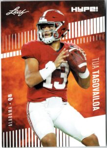 tua tagovailoa 2020 leaf hype! #29 just 5000 made 25 rookie card lot dolphins