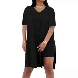 difanlv plus size womens 2 piece outfits tracksuits short sleeve tunic tops bodycon shorts sweatsuit sets