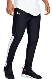 under armour men's ua twister pants (black/white - 001, large)