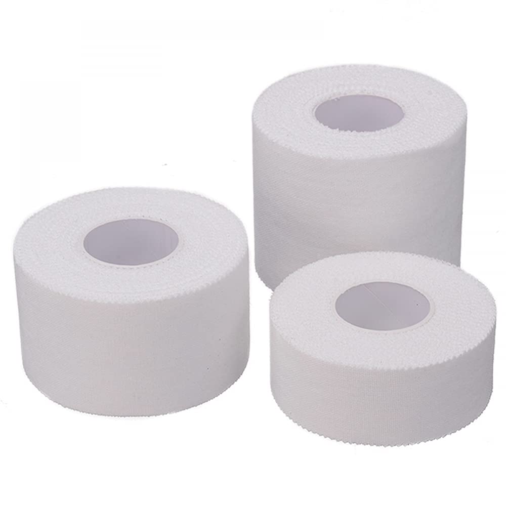 10M Length 50/38/25mm Cotton White Medical Tape Sport Binding Physio Muscle Elastic Bandage Strain Injury Support-50mm x 10m