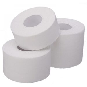 10M Length 50/38/25mm Cotton White Medical Tape Sport Binding Physio Muscle Elastic Bandage Strain Injury Support-50mm x 10m