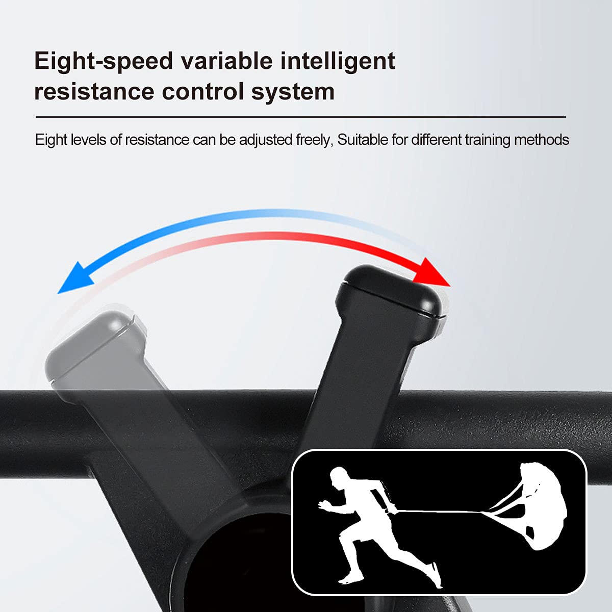 WOLFMATE Fitness Curved Treadmill, Air Runner, Non-Electric Motorized Treadmill with Resistance Adjustment MND-Y600B-1