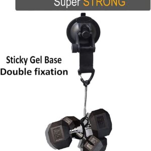 Pmsanzay 4 Pack, Heavy Duty Suction Cup Hooks Anchor with Straps, Strong Suction Cup Tie Downs - Double Suction, for PVC Inflatable Boat Raft Dinghy Kayak SUP