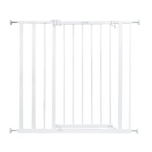 summer infant everywhere extra tall & extra wide pet and baby gate, 28.75" - 39.75" wide, 36" tall, pressure and hardware mounted, install in-between rooms, doorways and stairways - white metal