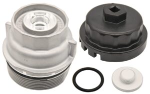 oil filter housing cap assembly, compatible with toyota avalon camry highlander rav4 sienna tacoma venza, es300h rc350 rx350,scion tc,replace 15620-36020,15620-36010,15643-31050