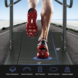 WOLFMATE Fitness Curved Treadmill, Air Runner, Non-Electric Motorized Treadmill with Resistance Adjustment MND-Y600B-1