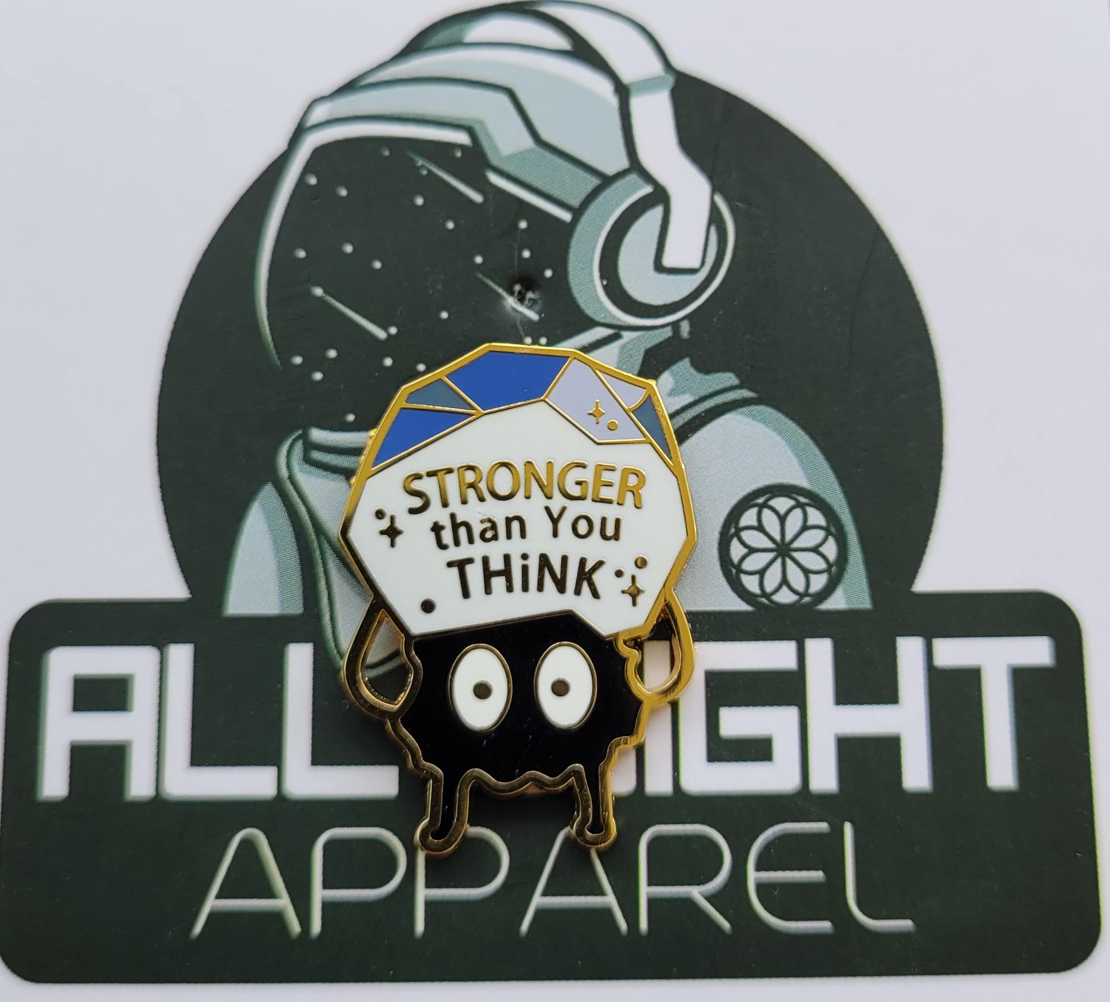 Stronger Than You Think Soot Sprite Enamel Pin Lapel Pins Brooch Hat