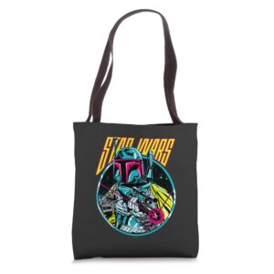 star wars boba fett neon blaster tote bag