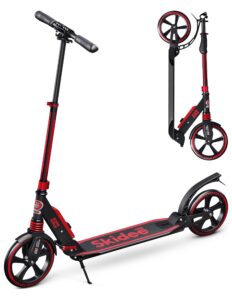 scooter for kids ages 6-12 - scooters for teens 12 years and up - adult scooter with anti-shock suspension - scooter for kids 8 years and up with 4 adjustment levels handlebar up to 41 inches high