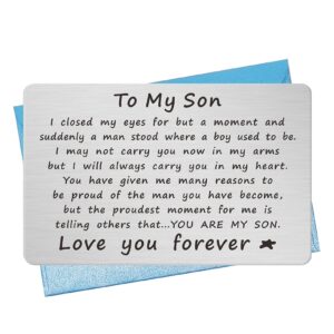 mxrsdf son gifts - son inspirational engraved wallet card