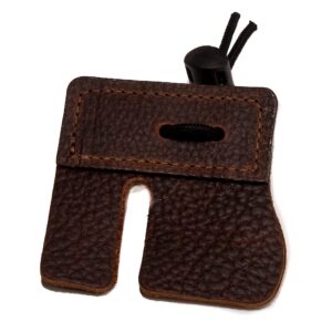 shatterproof archery split finger archery shooting tab | real leather | made in usa (right hand chrome tan)