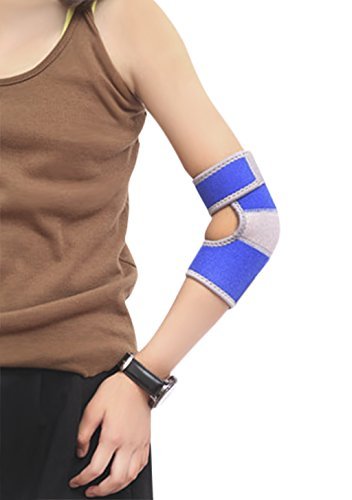 Kids Adjustable Elbow Support Brace Compression Arm Elbow Protector Pad Non-slip Sport Elbow Wrap Sleeve Arm Guard Strap Band for Arthritic Pain Relief, Injury Rehabilitation