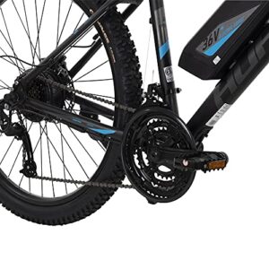 Huffy E4880 Transic + Adult 26” Pedal-Assist Electric Mountain Bike – 36V, 350W, Black