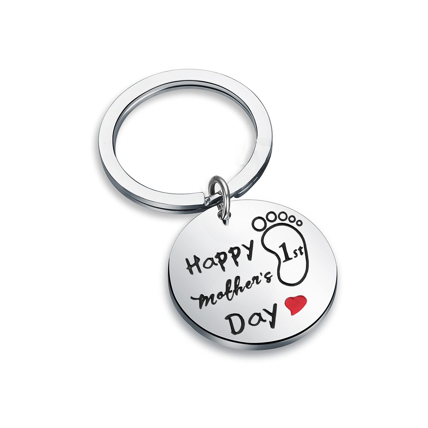 Happy First Mother's Day Mommy Gift for New Moms Mom Keychain (Mother's Day Keychain)