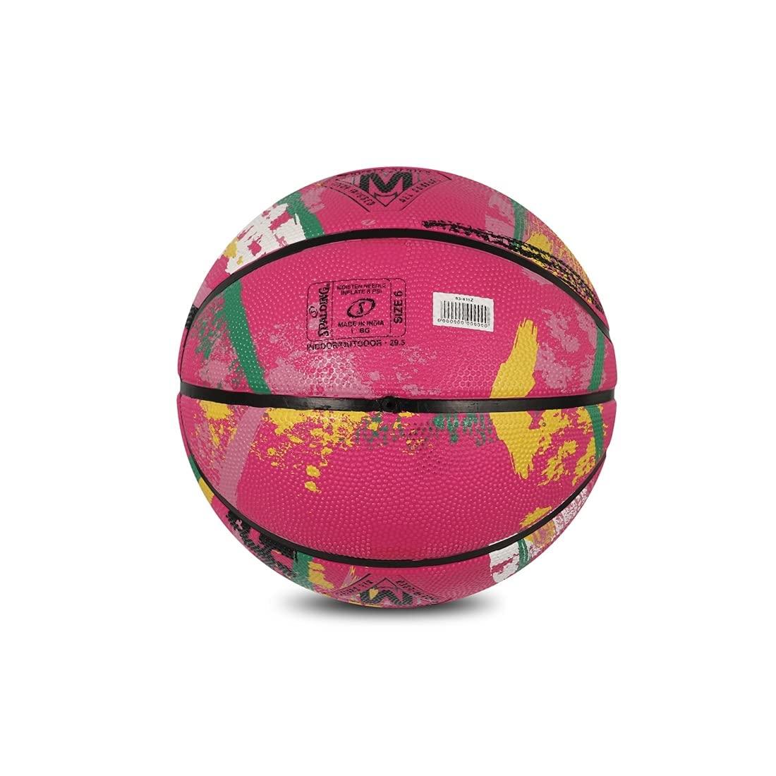 Spalding Marble Pink Women Basketball Ball Size 6 with Ball Inflating Air Pump