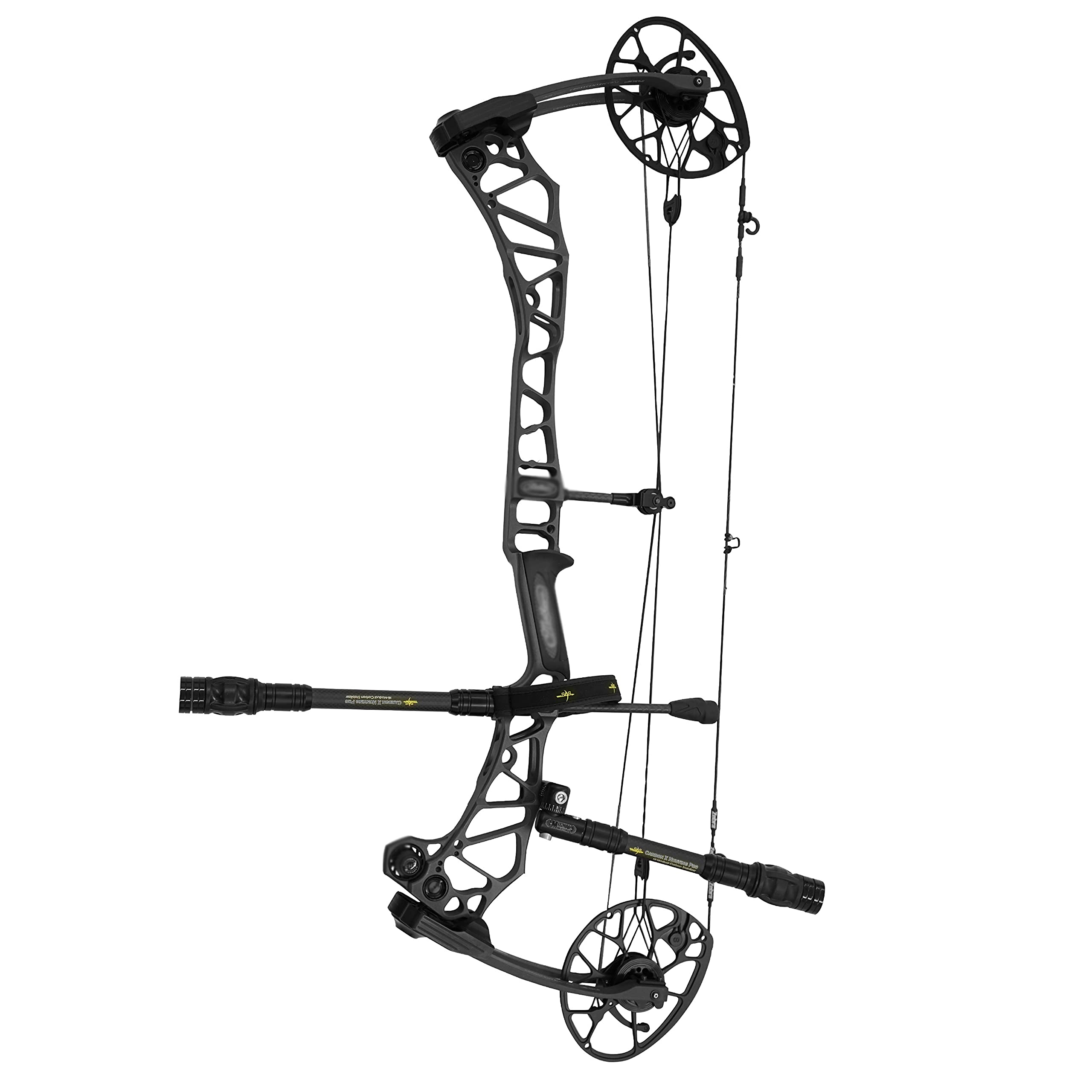 SAS Carbon X Hunting Pro Bow Stabilizer for Compound Bows with Dampener and Weights Ultra Lightweight High Modual with Matt Finish - 6in