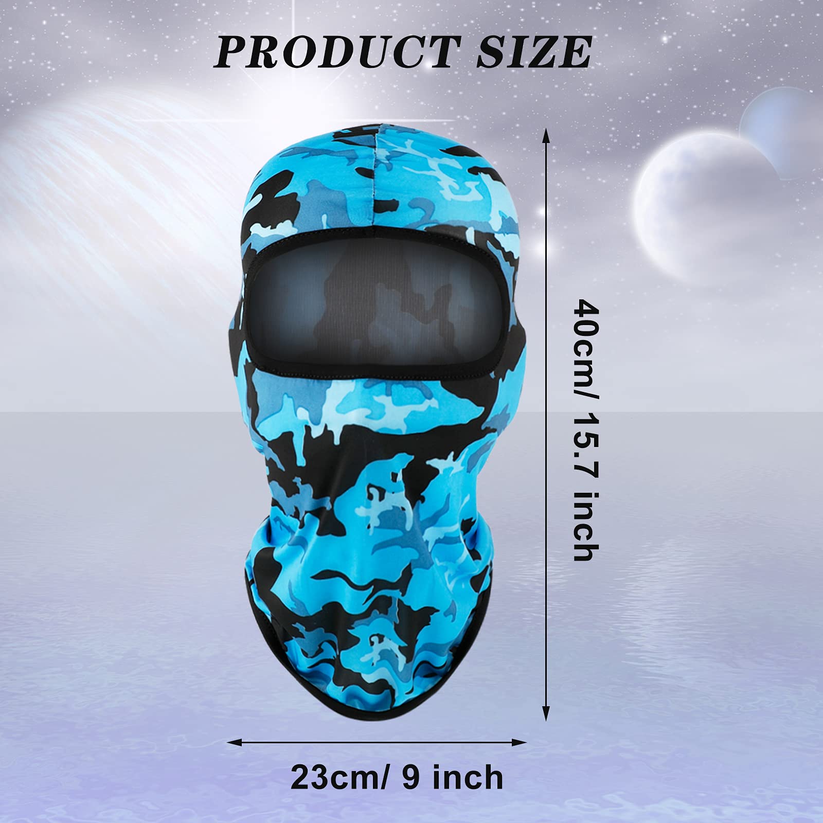 8 Pieces Sun Protection Balaclava Windproof Balaclava UV Protection Full Face Covering for Outdoor Sports(Camouflage Pattern)