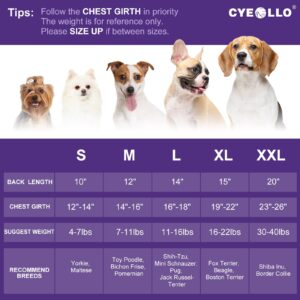 cyeollo Small Dog Dress for Dogs Flannel Warm Dress Skirt with Bowknot New Year Holiday Thermal Winter Pet Clothes Doggie Dog Apparel Outfit Dresses