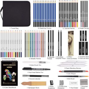 Rapify Art Supplies drawing kit 84-Pack, Sketching Art Set/Stuff Diverse art Pencils, Ideal Gift for Beginners & Professional Artists Teens & Adults