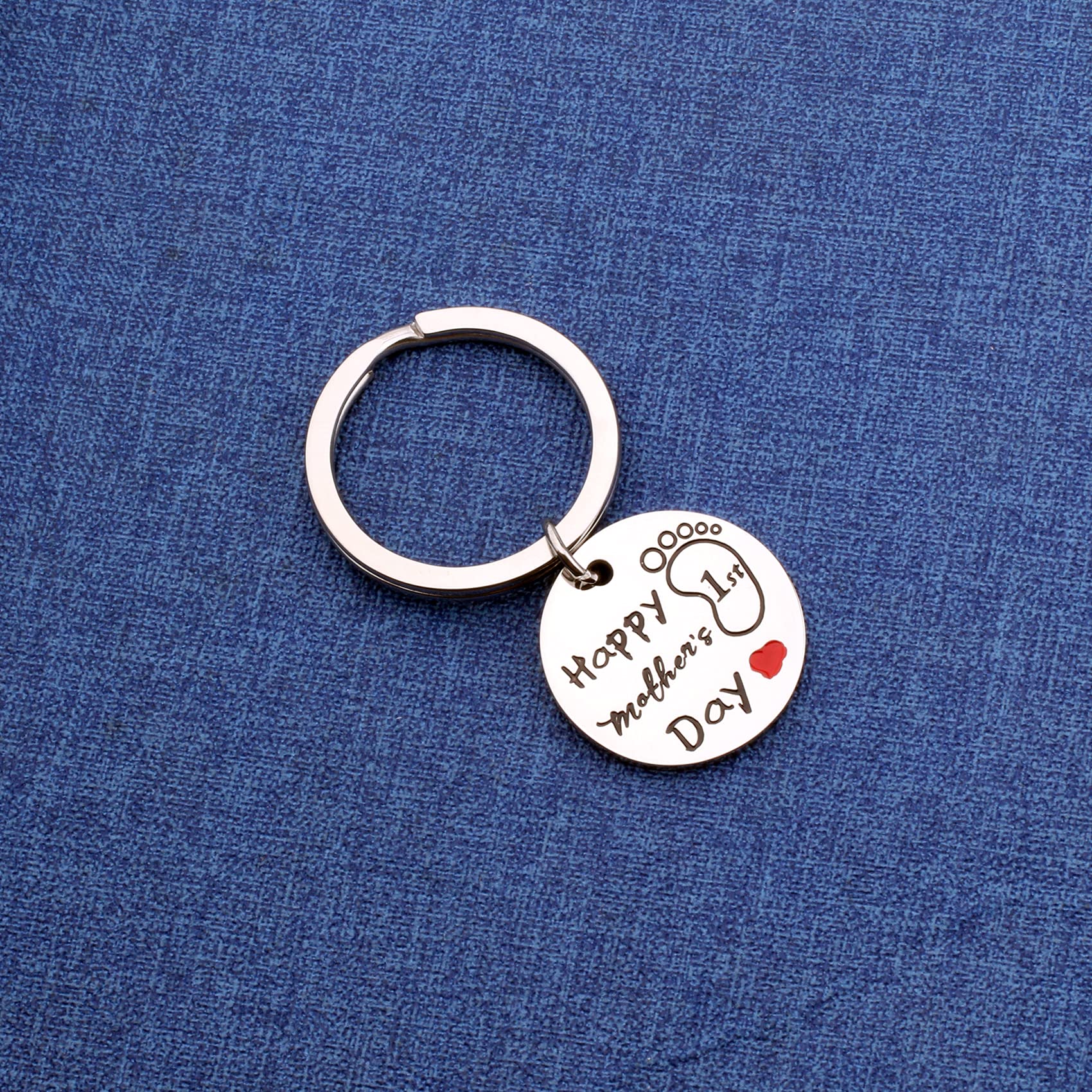 Happy First Mother's Day Mommy Gift for New Moms Mom Keychain (Mother's Day Keychain)