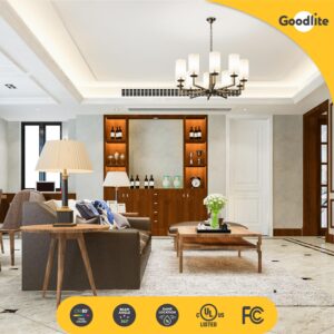 Goodlite C32 LED Chandelier Bulb, Torpedo Tip, 7W (80W Equal), Dimmable, 800 Lumens, Neutral White 3500k, 15k Hrs, Eco-Friendly, Ideal for Candelabra & Decorative Lighting, E12 Base, 1ct. (G-20144)