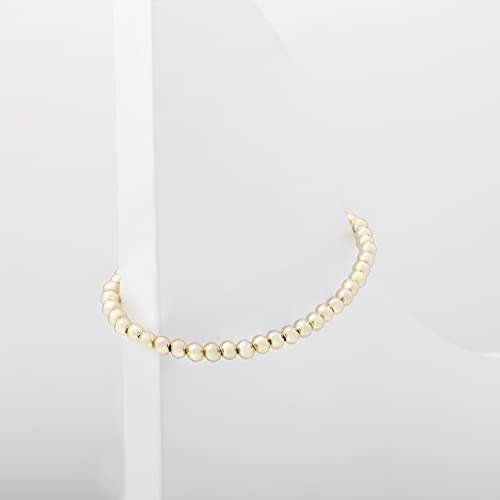 PAVOI 14K Yellow Gold Plated Beaded Bracelet | Womens Ball Bracelet | Plated Gold Bracelets For Women