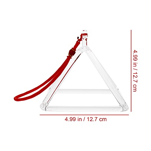 ARTIBETTER 5 Inches Crystal Singing Pyramid Healing Musical Instrument with Glass Striker Bag for Sound Healing Meditation Accessories