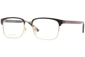 gucci gg 0934oa 001 green metal rectangle eyeglasses 54mm