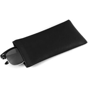 alladaga 3 Pack Leather Soft Sunglasses Case Squeeze Top Portable Eyeglasses Pouch Glasses Bag for Women Men