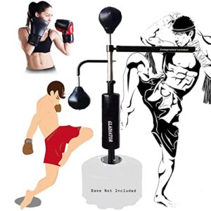 reaction punching bag,boxing bag for adults and teens,boxing gym equipment,360 spinning bar with dual punching balls for training,stress relief & fitness(base not included) (black)